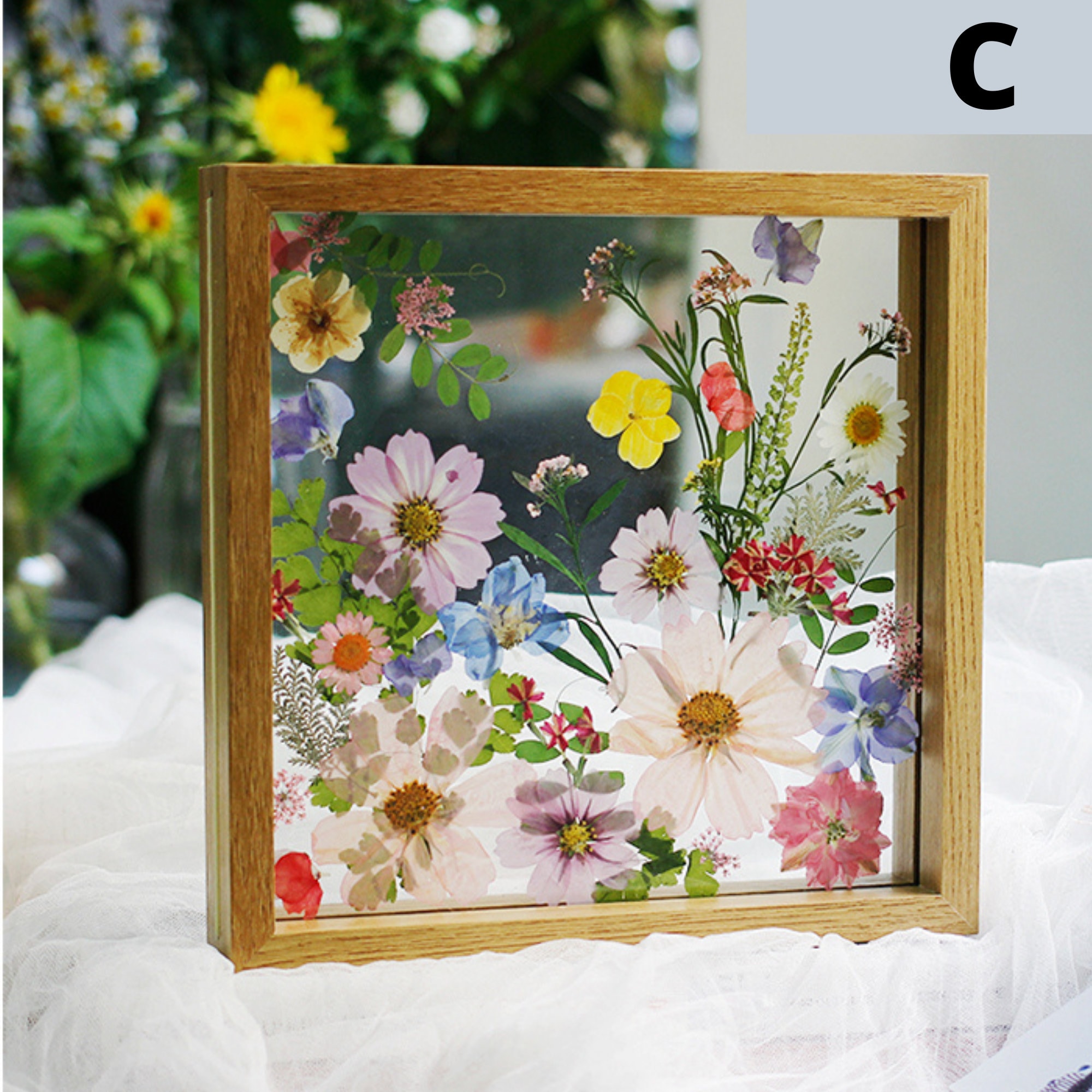 Pressed Flower Frame Custom Pressed Flower Art Dried | Etsy