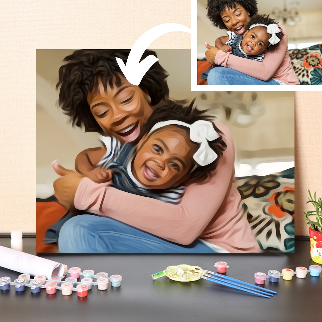 Custom Photo Paint by Number Kit: Personalized DIY Acrylic Painting - Etsy