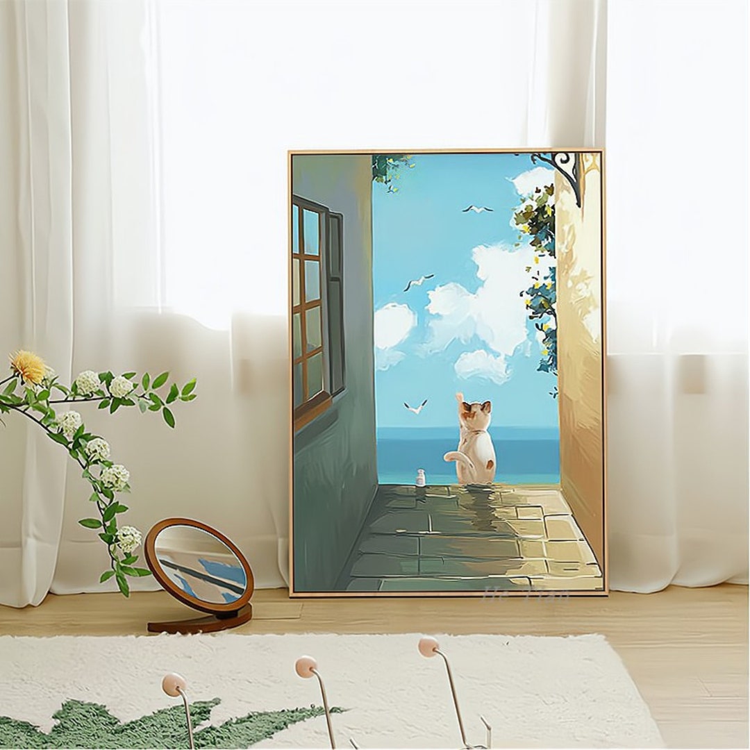 Cat Paint by Number Paint by Number Kit Adult DIY Oil Painting DIY Kit ...