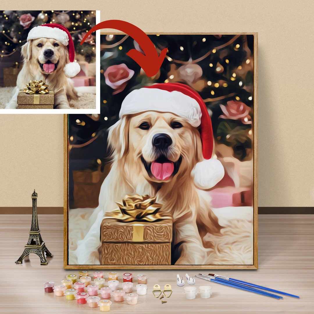 Custom Pet Paint by Number Kit | Personalized Pet Portrait, DIY Gift - Etsy