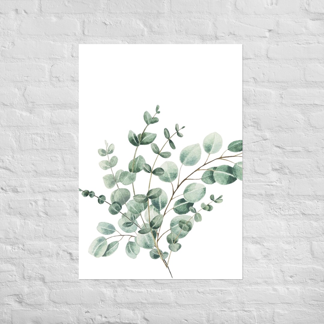 Eucalyptus Minimalistic Poster, Botanical Wall Print, Botanical Leaves ...