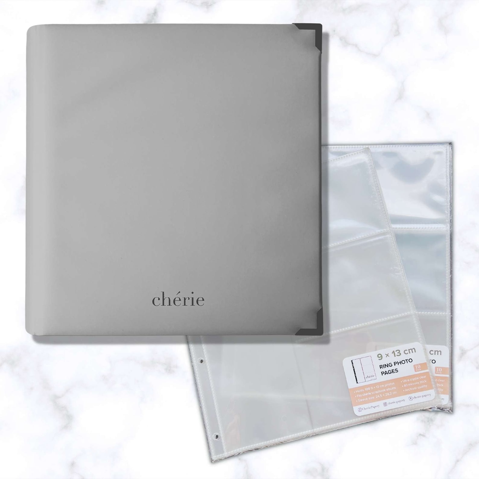 Scrapbook Kit With Refill Sleeves; A4 Ring Binder Album With Photo ...