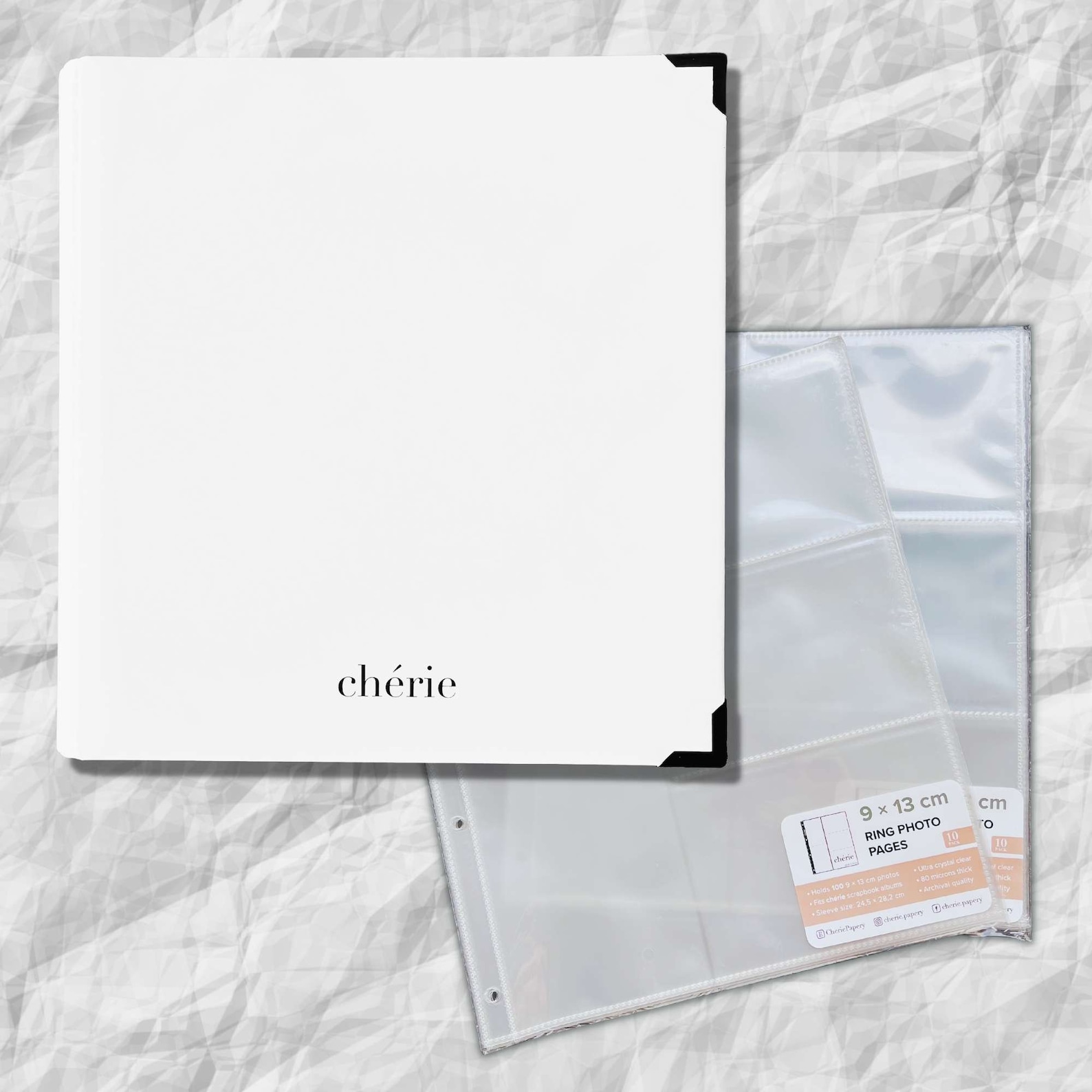 Scrapbook Kit With Refill Sleeves; A4 Ring Binder Album With Photo ...