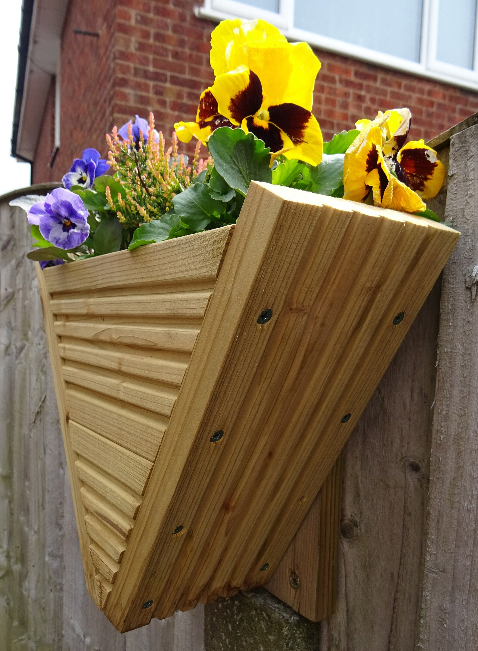 Wooden Garden Planter MIDI Wall/fence Hanging - Etsy UK