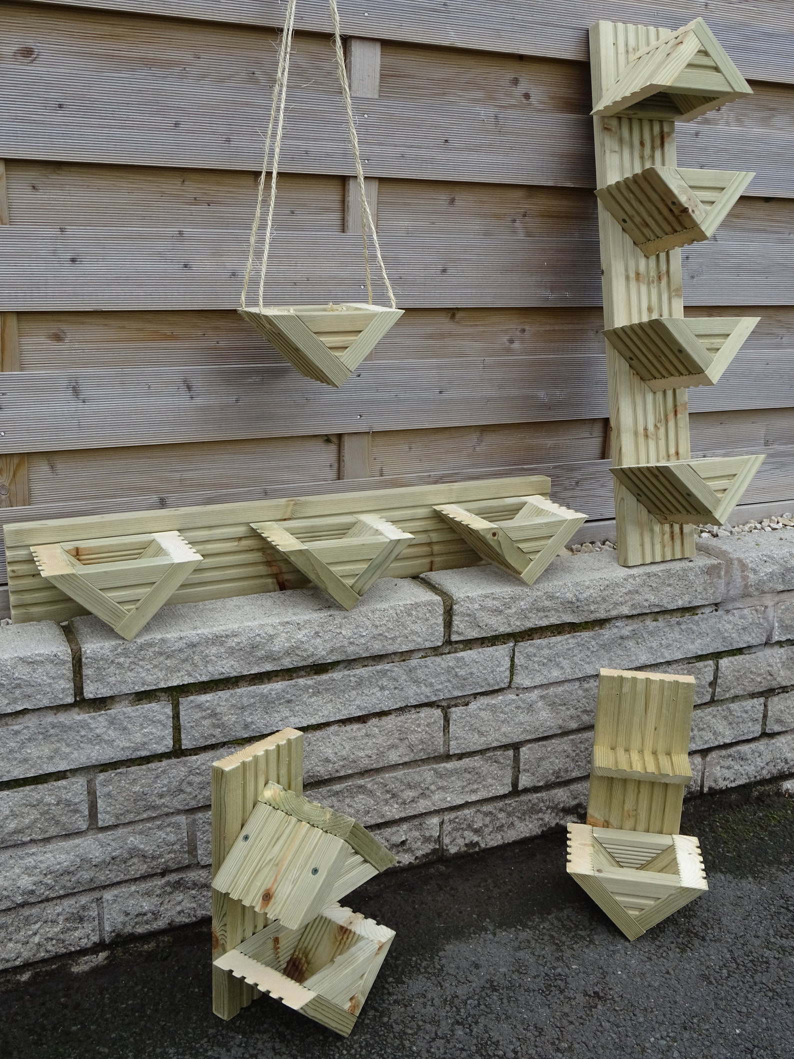 Wooden Garden Planter MIDI Wall/fence Hanging - Etsy UK