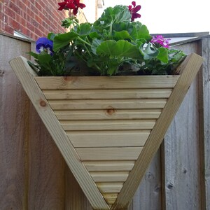 Wooden Garden Planter MIDI Wall/fence Hanging - Etsy UK