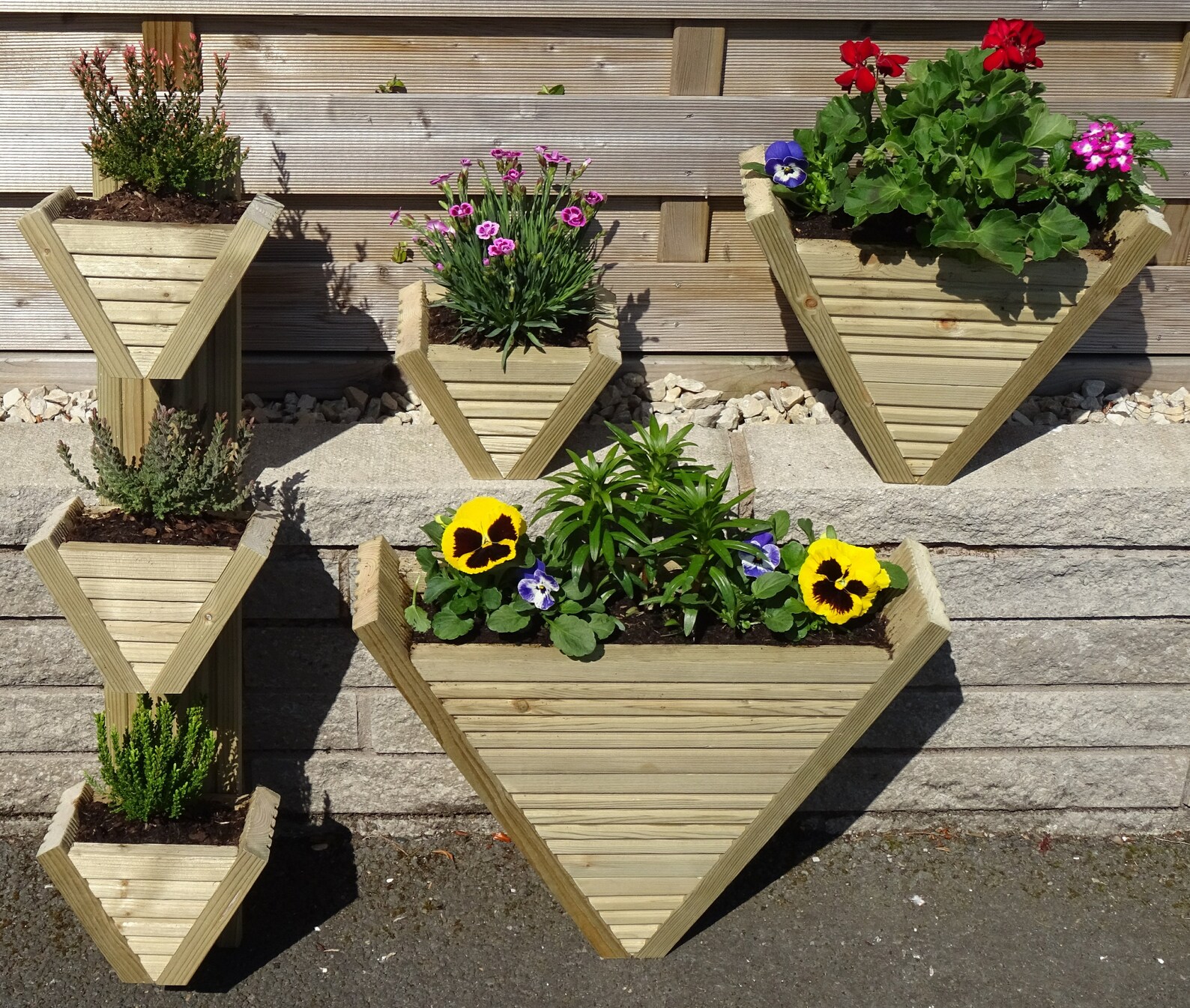 Wooden Garden Planter MIDI Wall/fence Hanging - Etsy UK