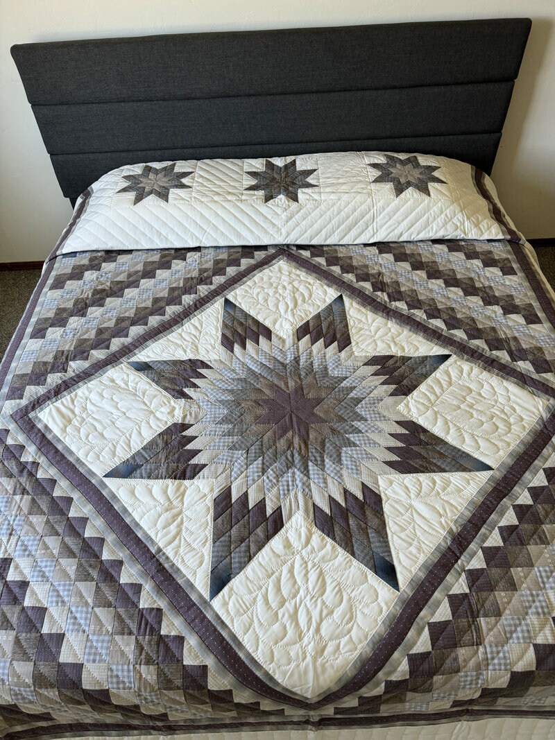 Handmade Star in Commons Quilt, Amish Handstitched, Quilt for Sale - Etsy