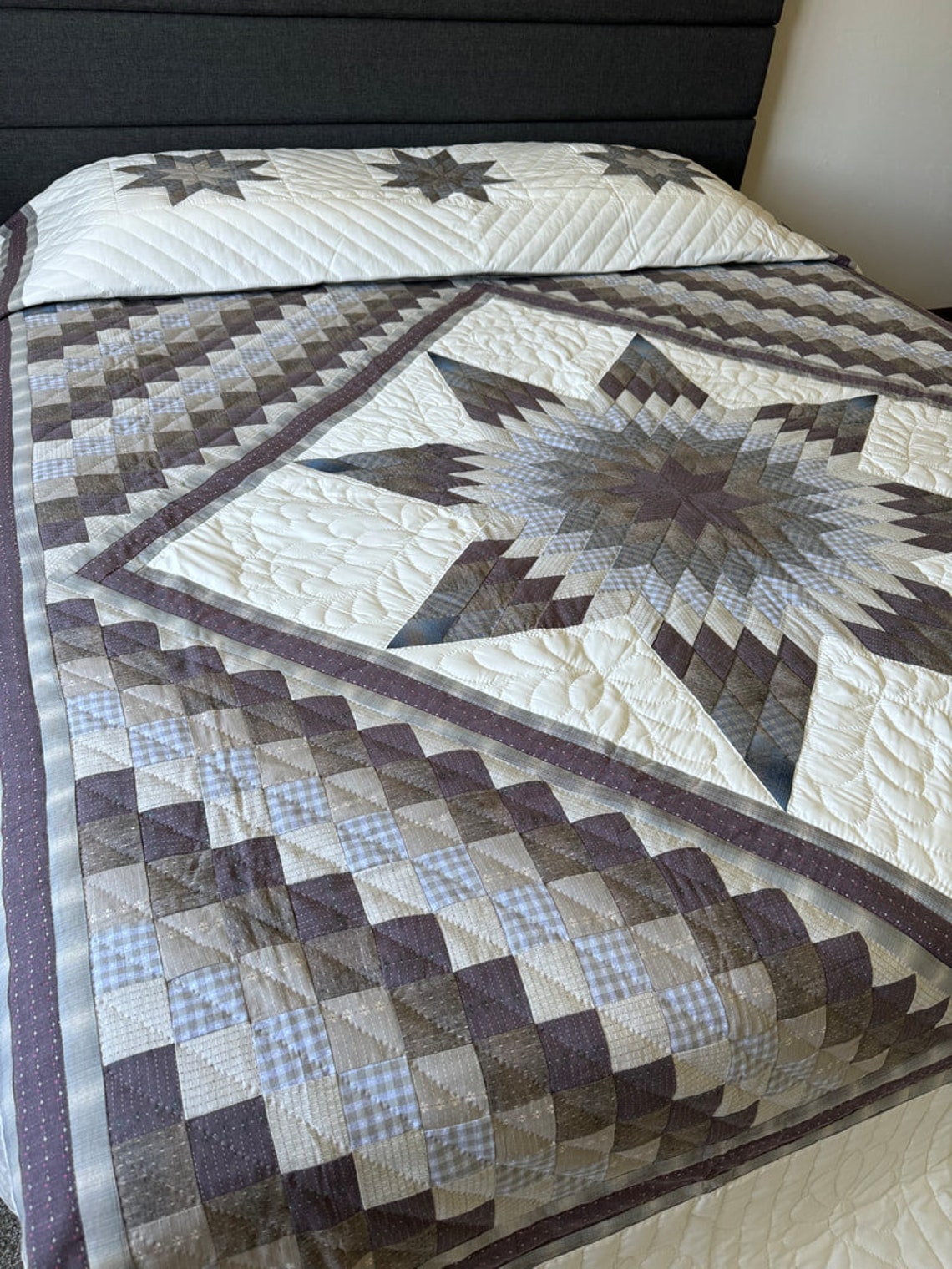 Handmade Star in Commons Quilt, Amish Handstitched, Quilt for Sale - Etsy