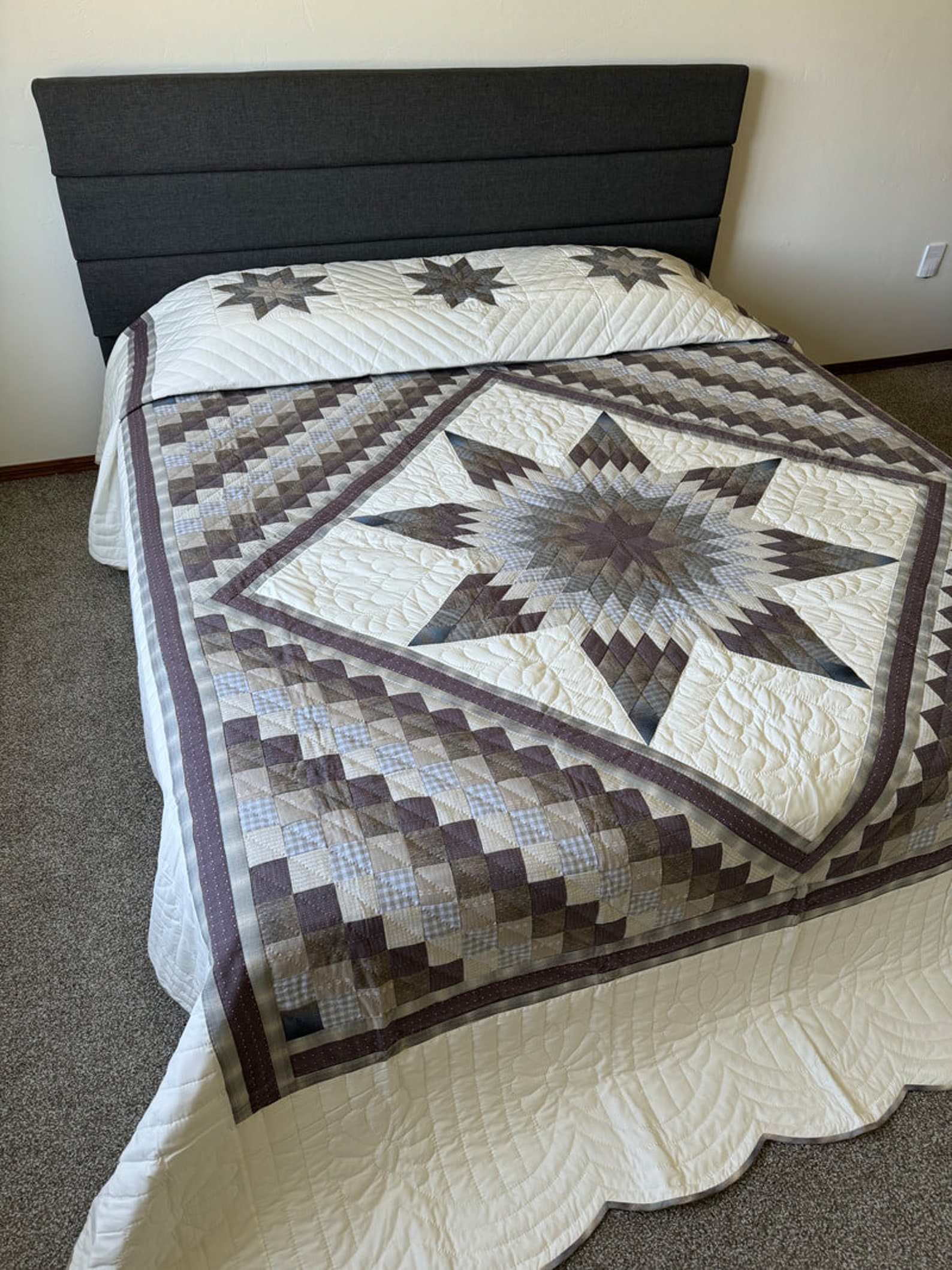 Handmade Star in Commons Quilt, Amish Handstitched, Quilt for Sale - Etsy