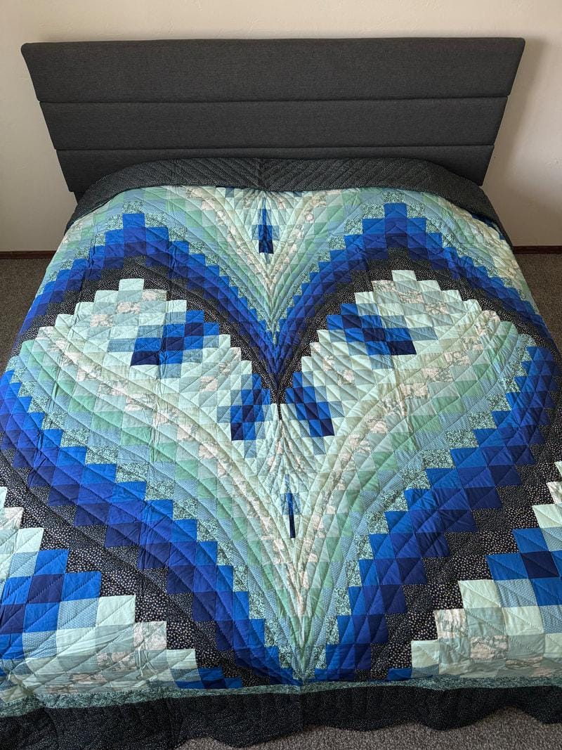 Bargello Heart Quilt Pattern, Handmade Quilt - Etsy