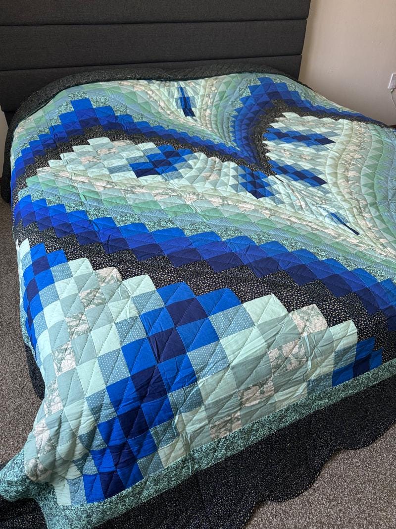 Bargello Heart Quilt Pattern, Handmade Quilt - Etsy