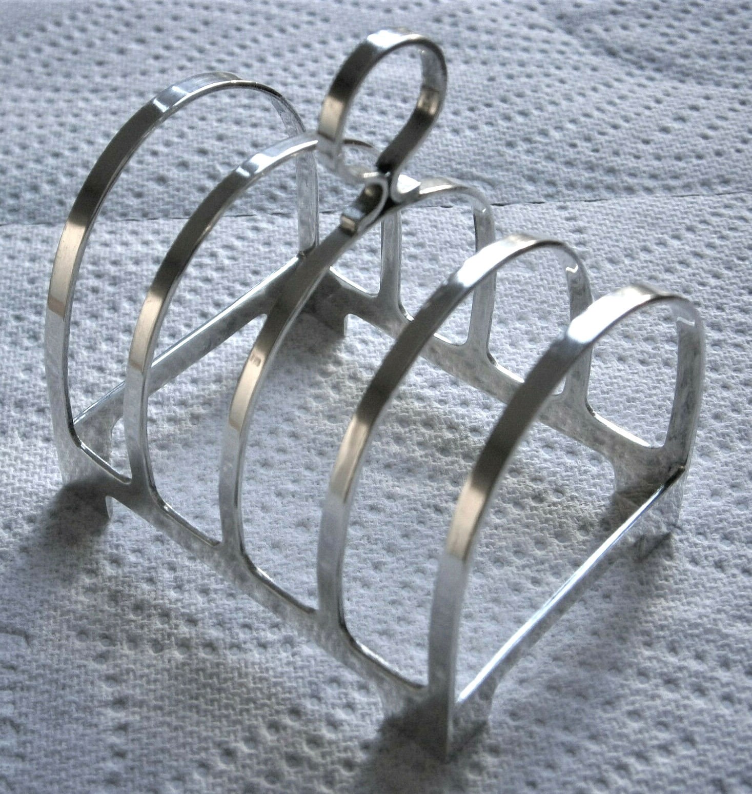 1937 Art Deco Rare Shape Hallmarked Solid Silver Toast Rack 75gms Harry ...