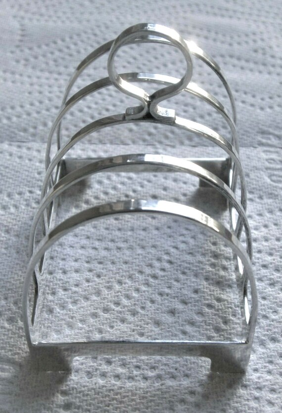 1937 Art Deco Rare Shape Hallmarked Solid Silver Toast Rack 75gms Harry ...