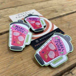 Mabel Juice Gravity Falls Inspired Eco-friendly Wooden Pin Badge - Etsy