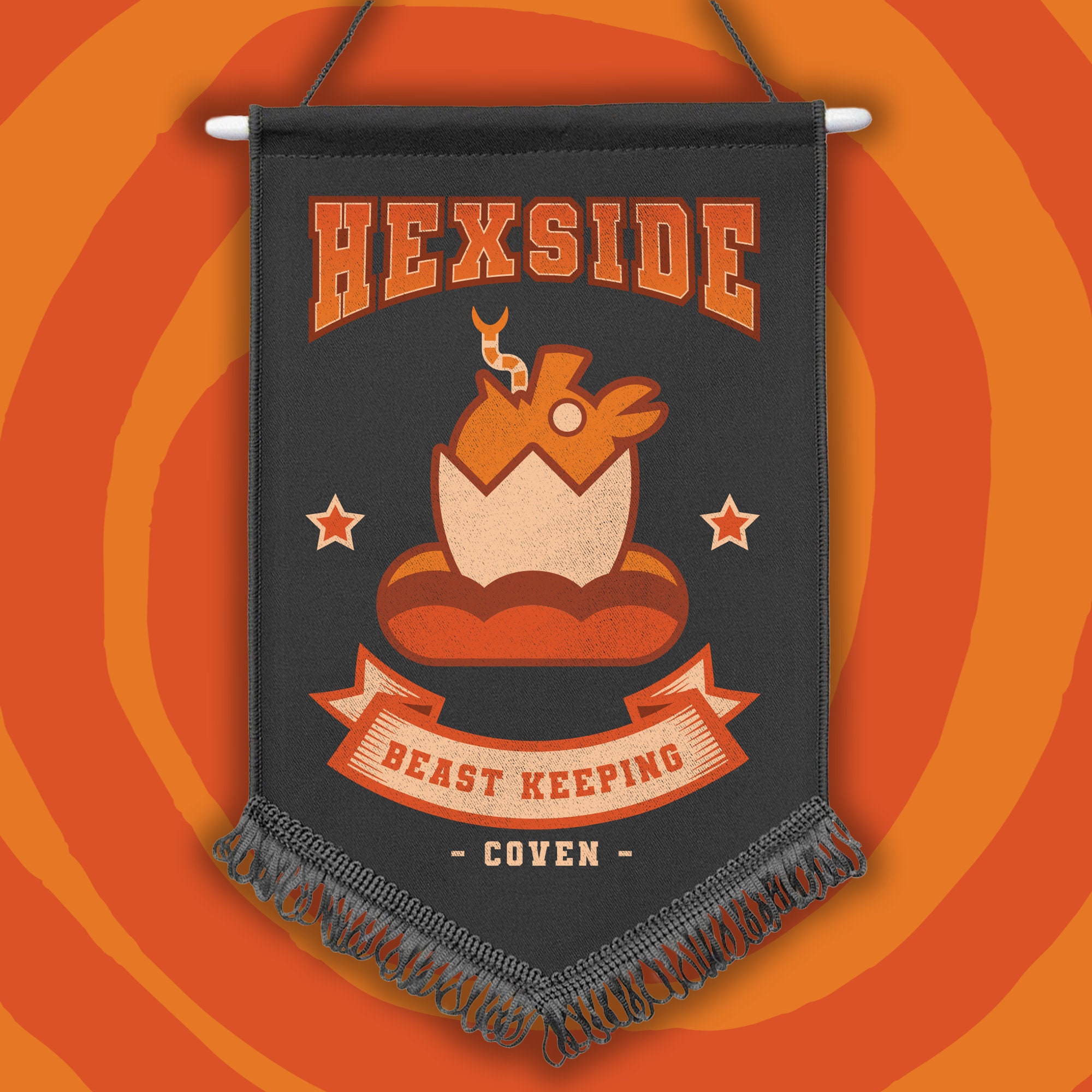 Hexside Beast Keeping Coven Pennant Wall Hanging - Etsy