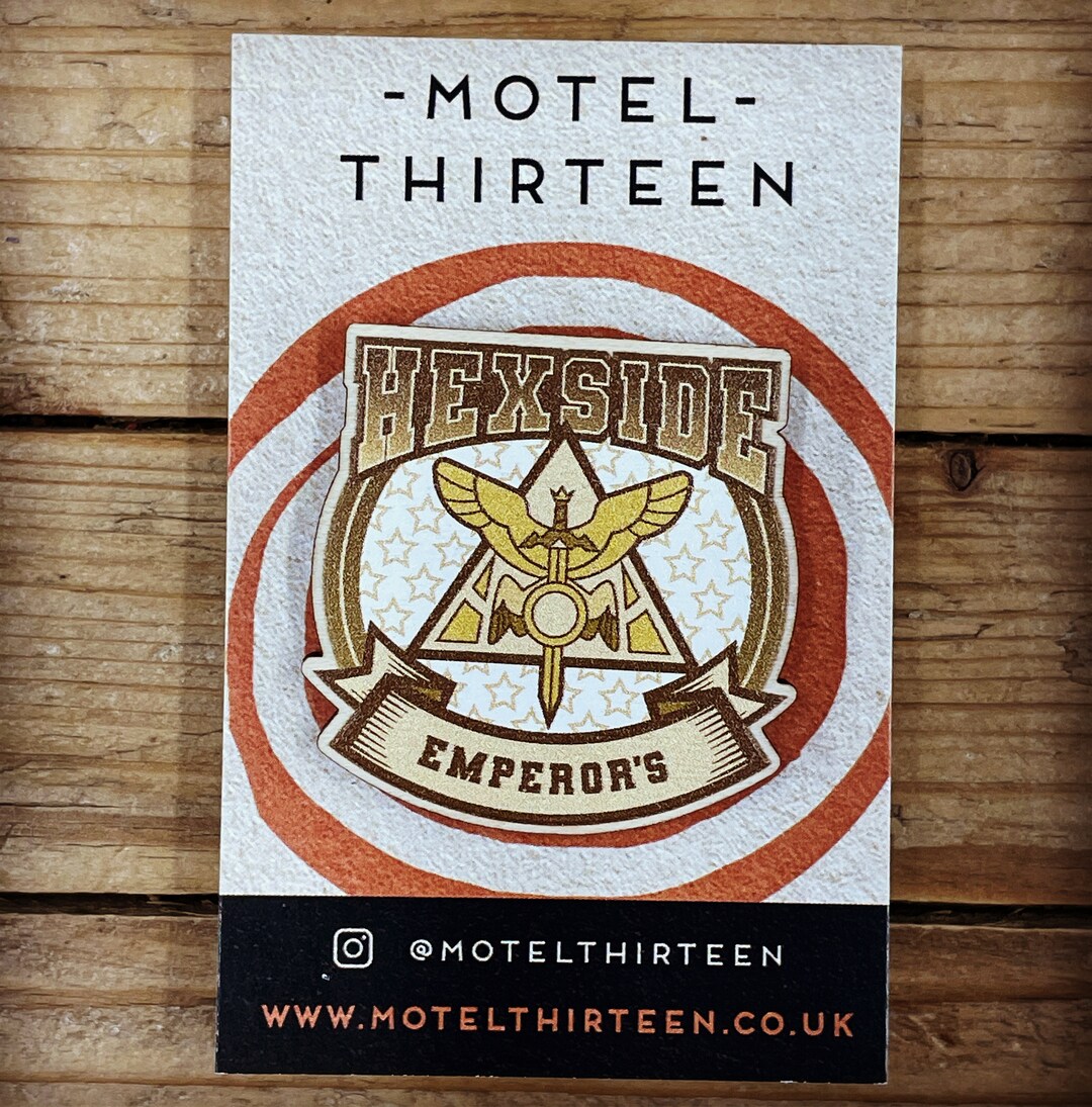 Hexside Emperor's Coven Eco-friendly Wooden Pin Badge, Inspired by the ...