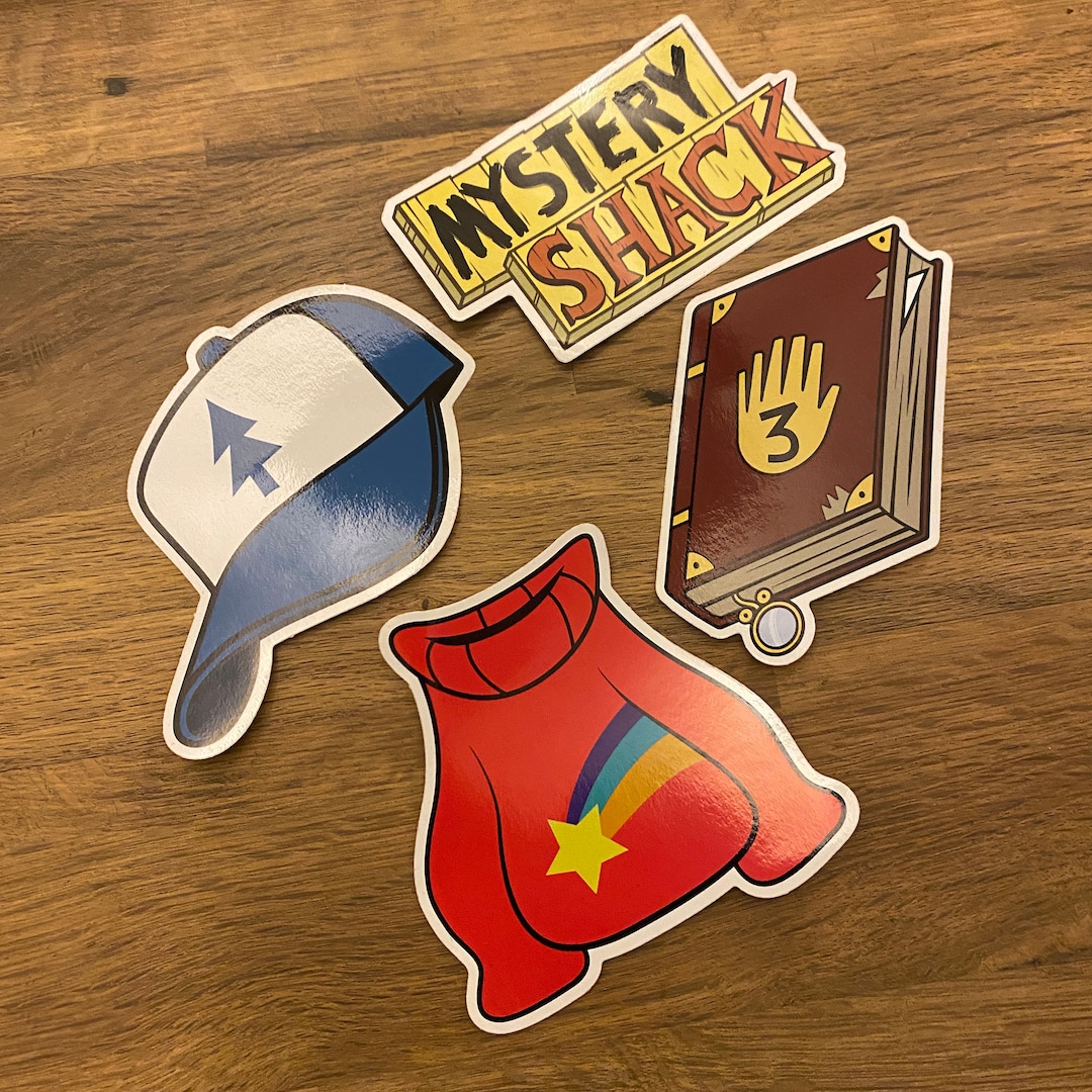 Gravity Falls MEGA-STICKER Pack - Four 10x10cm Vinyl Stickers - Etsy