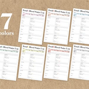 Detailed Food & Blood Sugar Log, Diabetes Glucose Level Tracker, Daily ...
