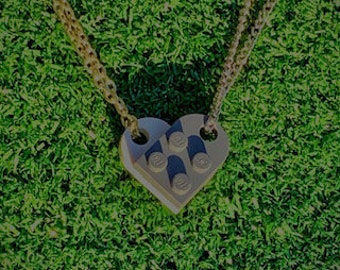 Lego Brick Heart Necklace - Etsy