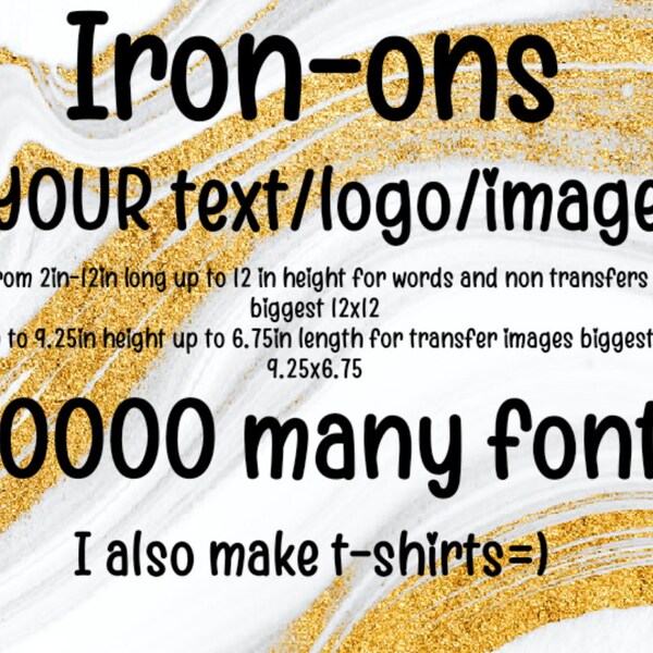 Custom Iron on Logo - Etsy