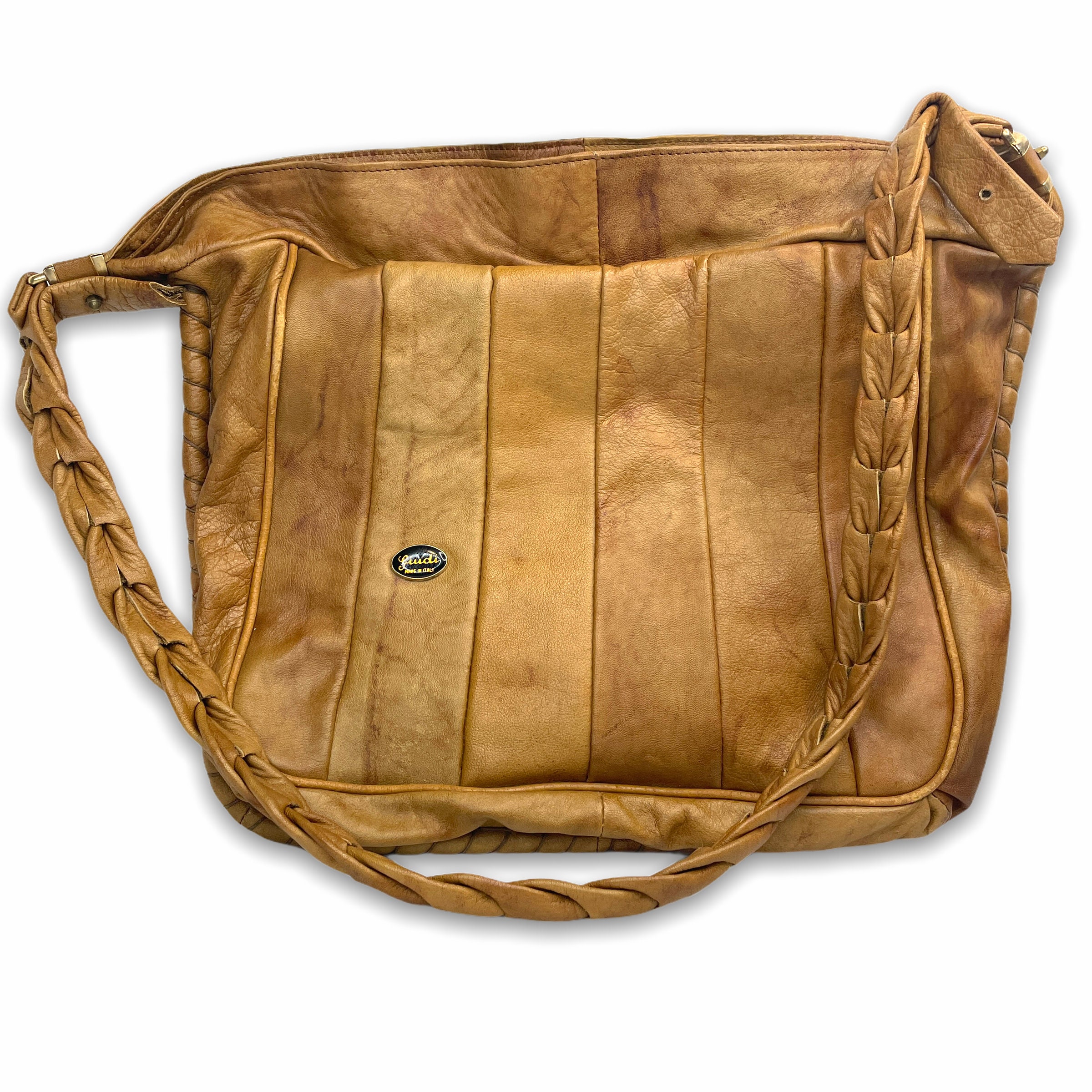 Vintage Italian Leather Handbag Giudi Designer Purse Messenger Bag 70s ...