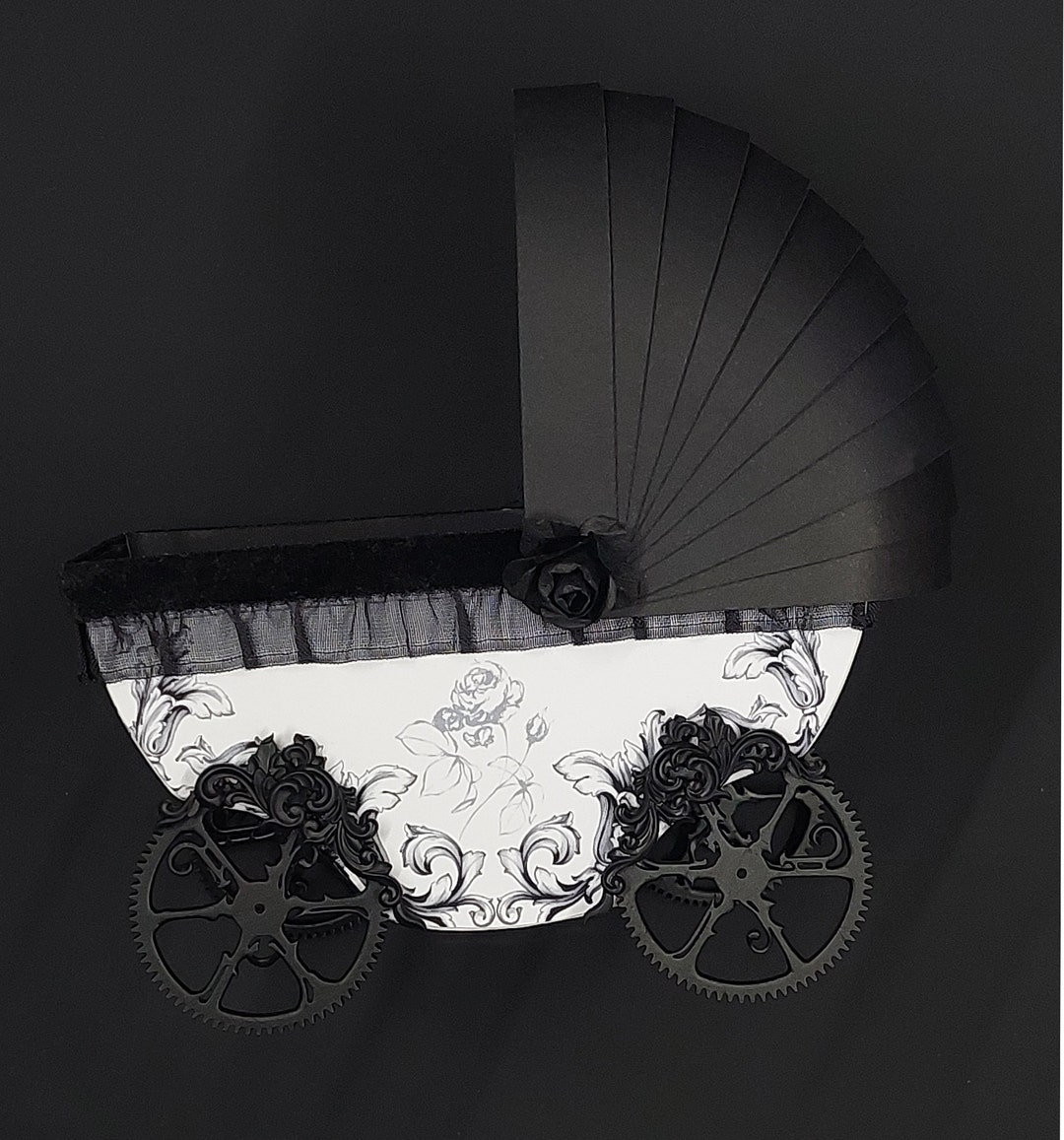 Gothic Theme Baby Shower, Crested Victorian Small Baby Carriage ...