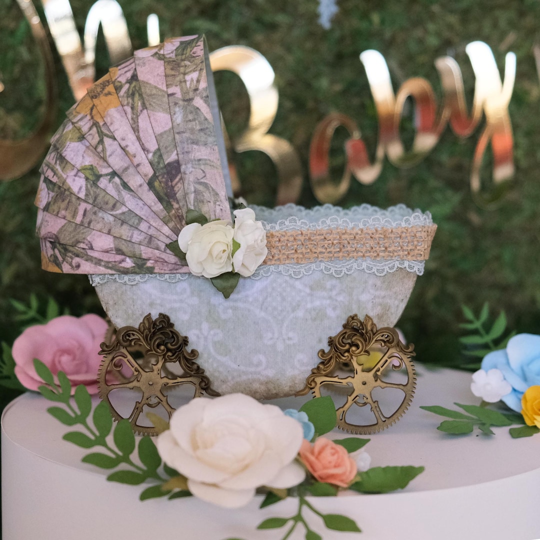Vintage Small Baby Carriage Decoration, Baby Shower Decoration, Cake ...
