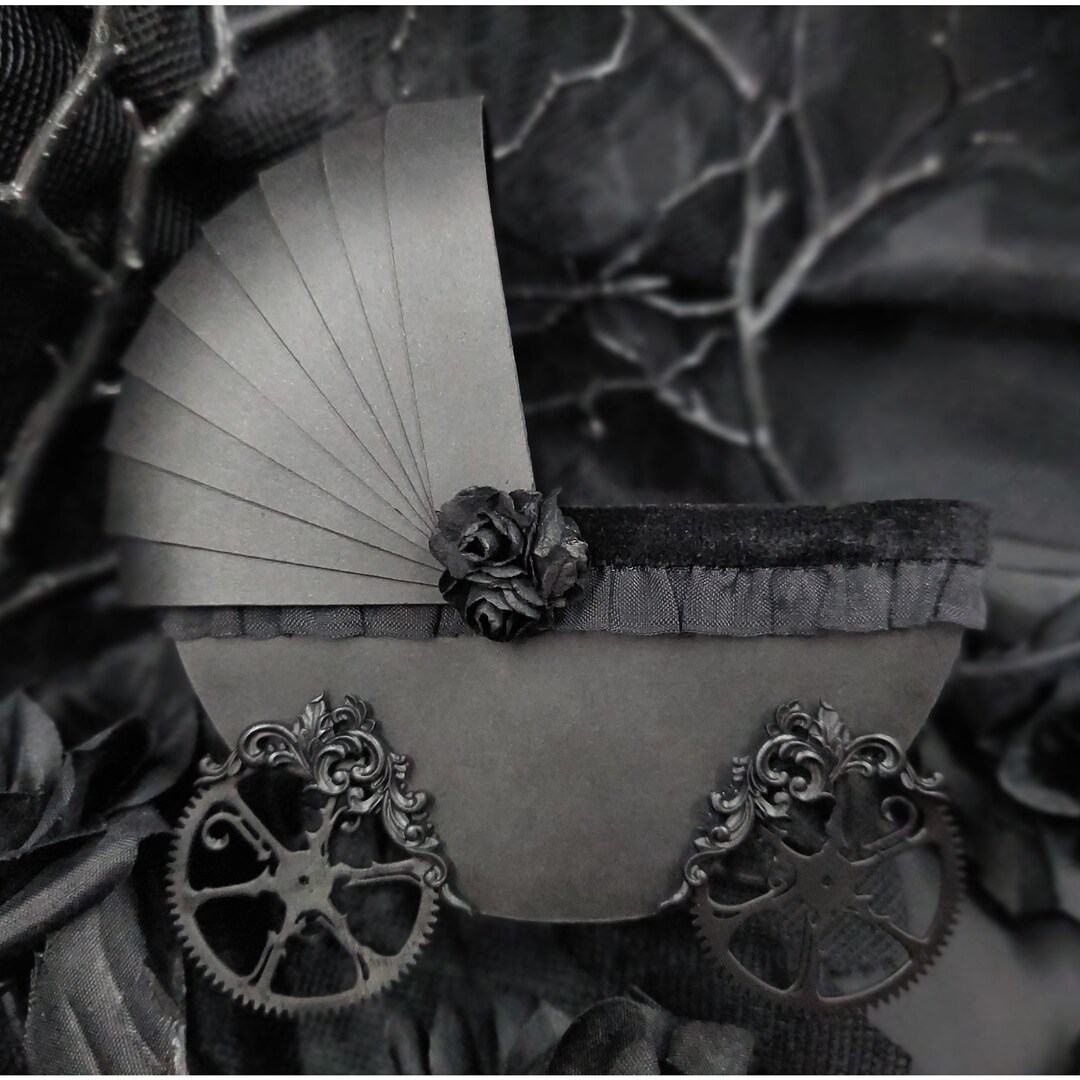 Personalized Gothic Theme Baby Shower, Black Rose Victorian Small Baby ...