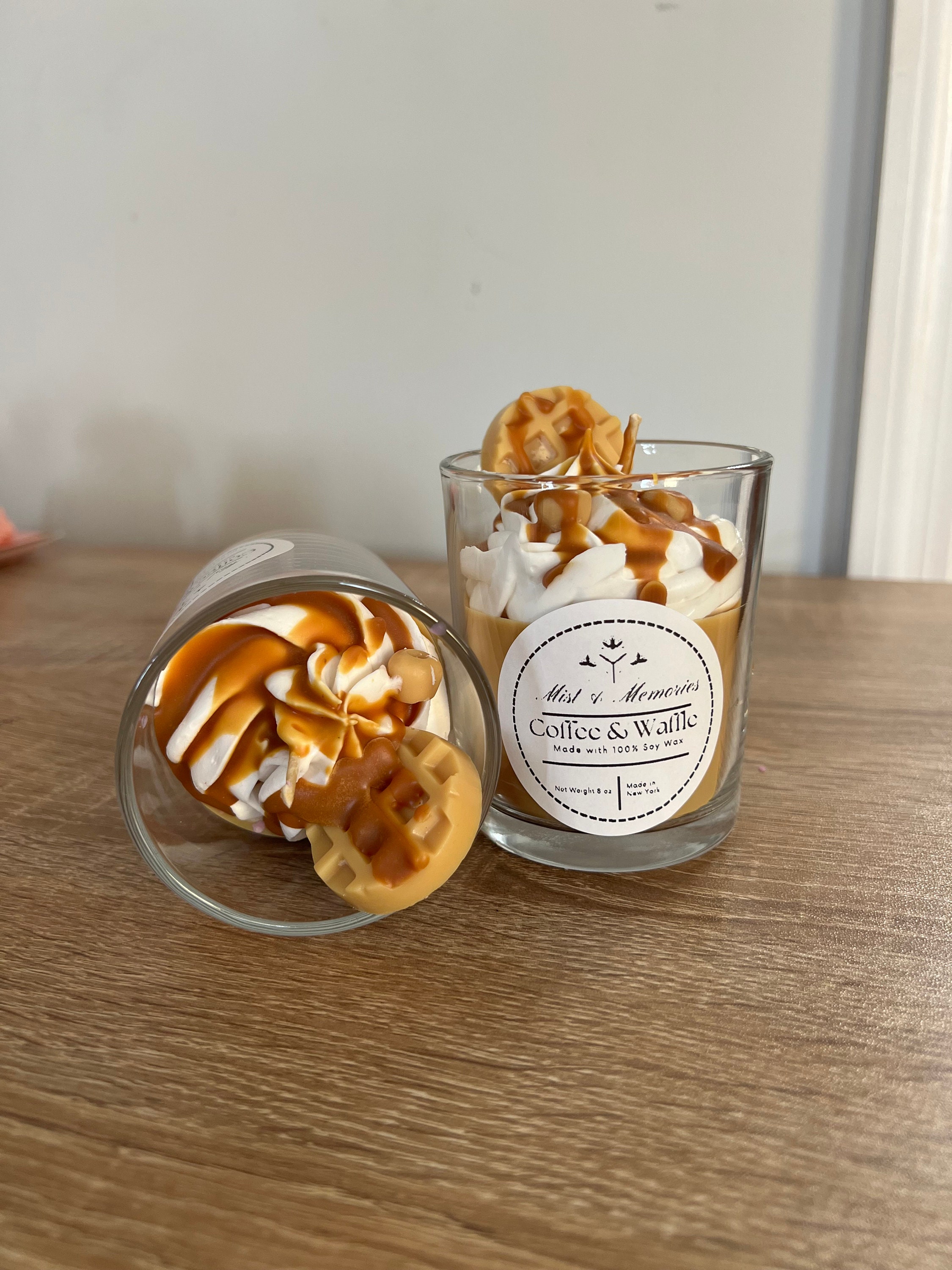 Hazelnut Coffee and Waffle With Carmel Drizzle Topping Candle - Etsy
