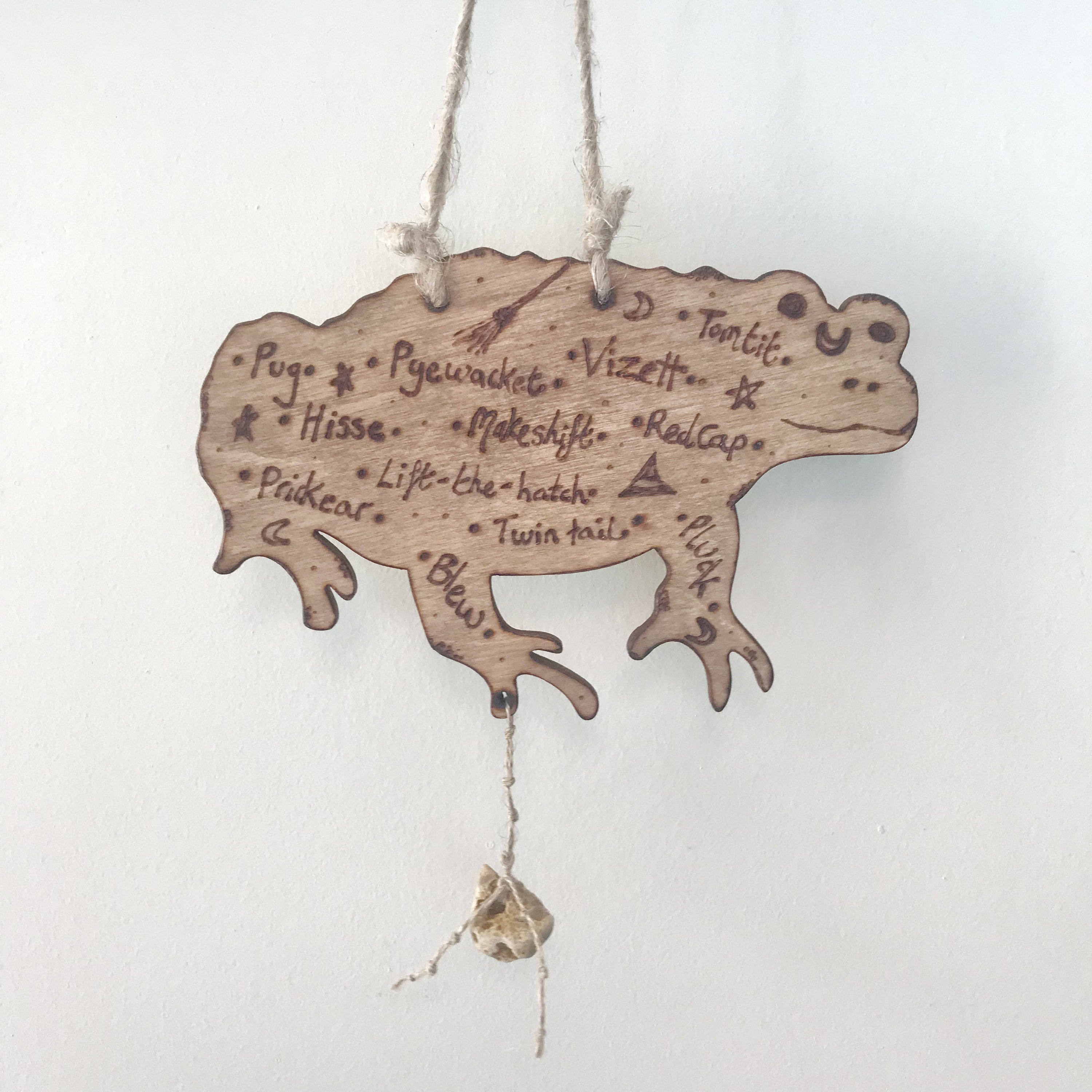 The Witches Familiar Toad Names of the Familiar Cunning - Etsy UK