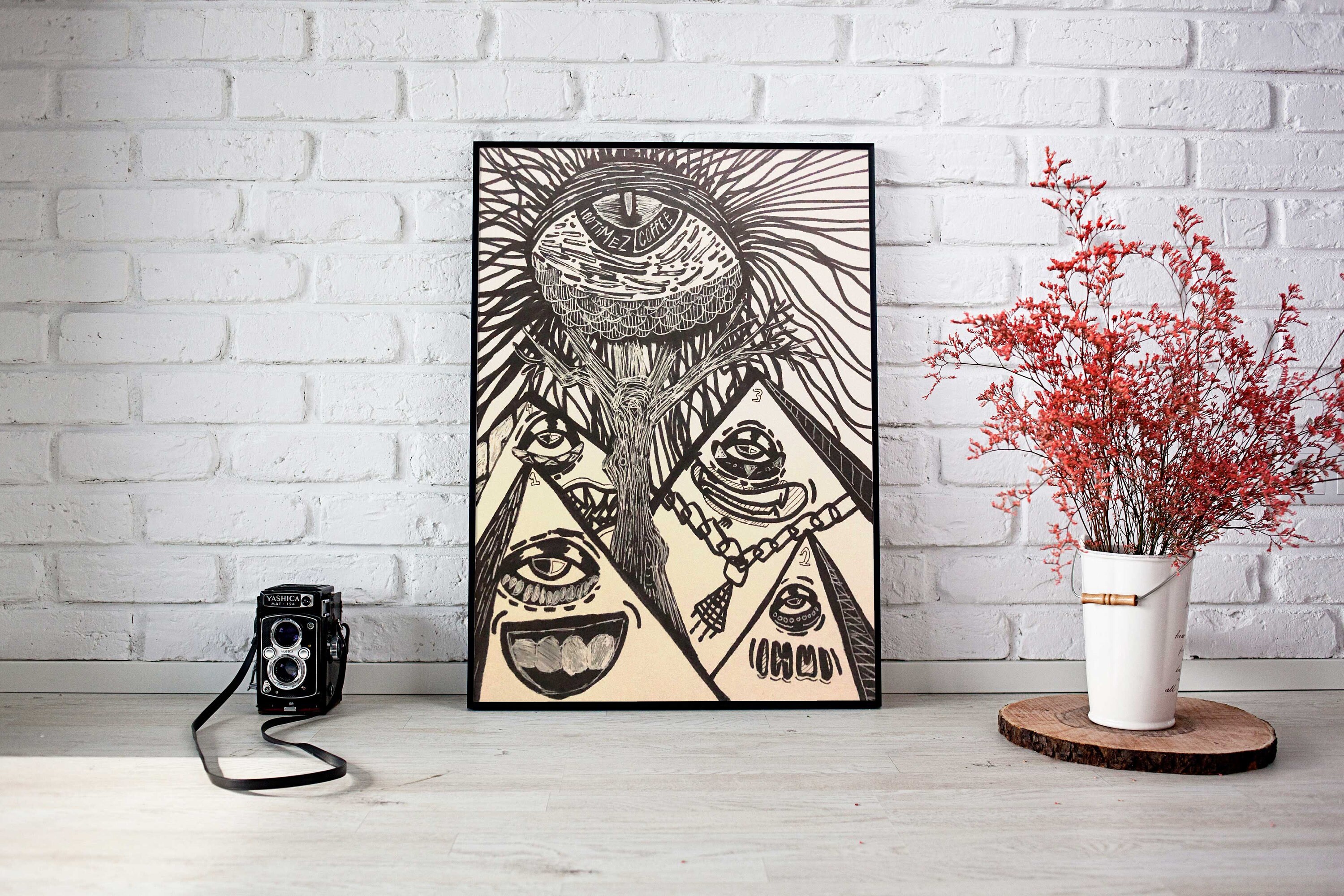 El arte de la pared de los ojos que todo lo ve | Etsy