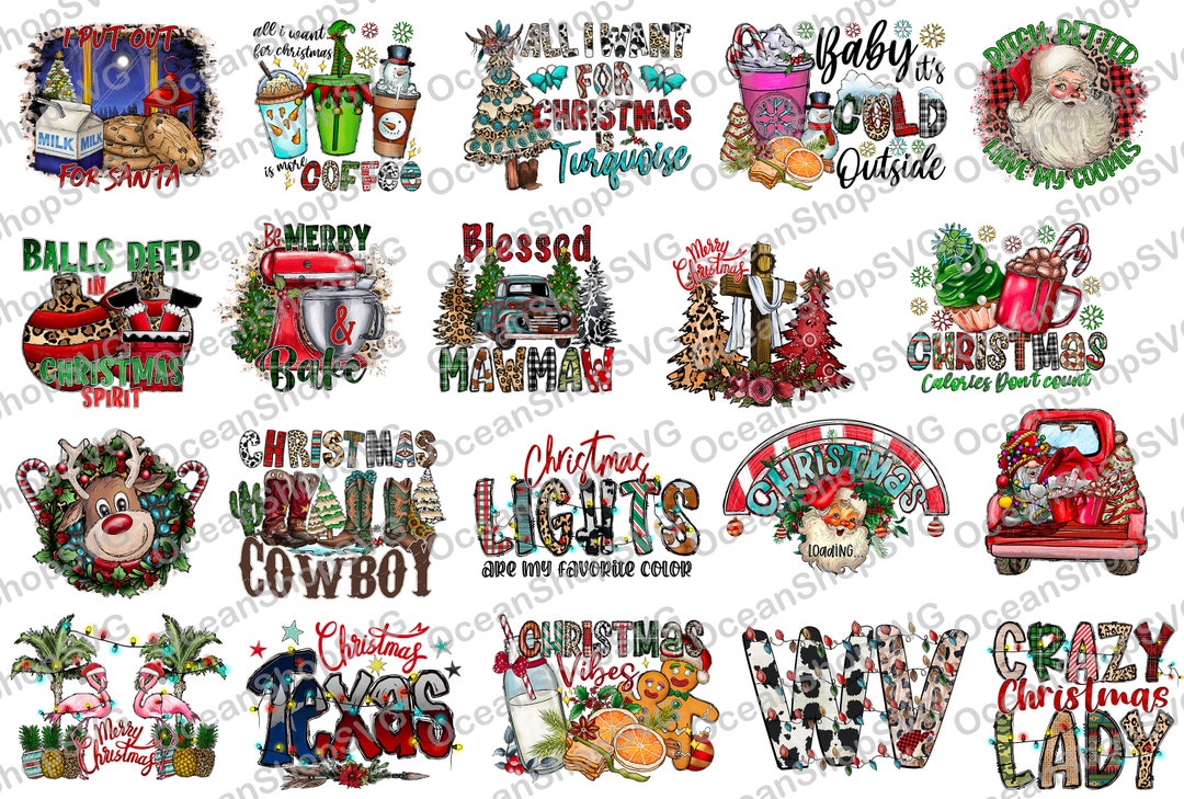 Christmas Sublimation Prints, Ready to Press Transfers, Sublimation ...