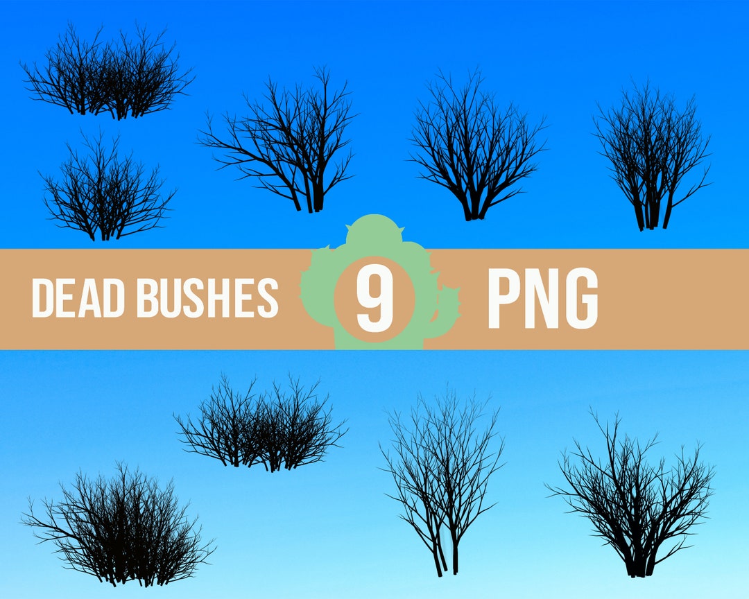 Dead Bushes PNG Bundle Silhouette Clipart Cut File for - Etsy