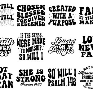 Christian Sublimation Transfers Bundle, Retro Christian Ready to Press Prints, Scripture Bundle ...