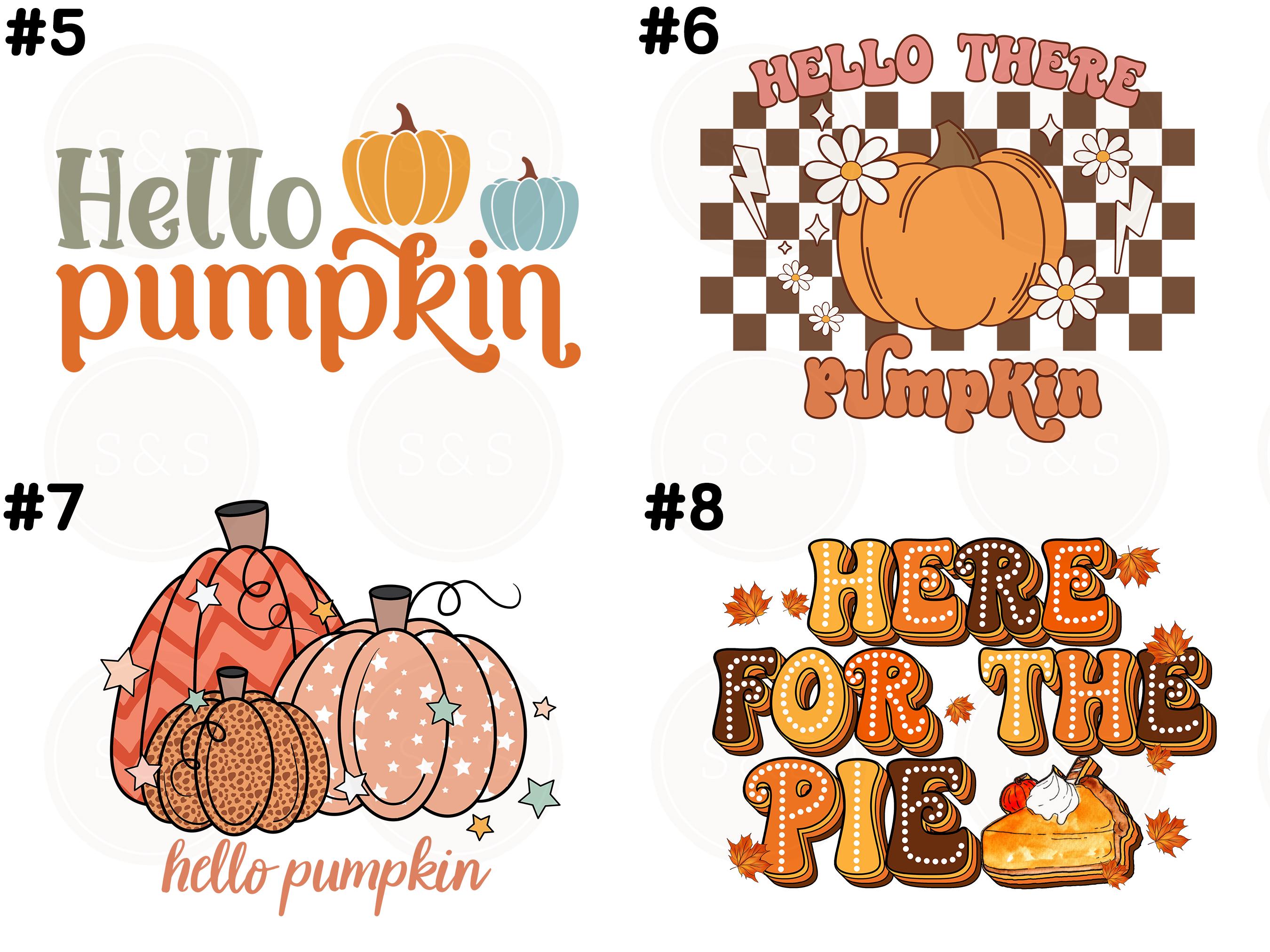 Retro Fall Sublimation Prints, Ready to Press Transfers Bundle, Groovy ...