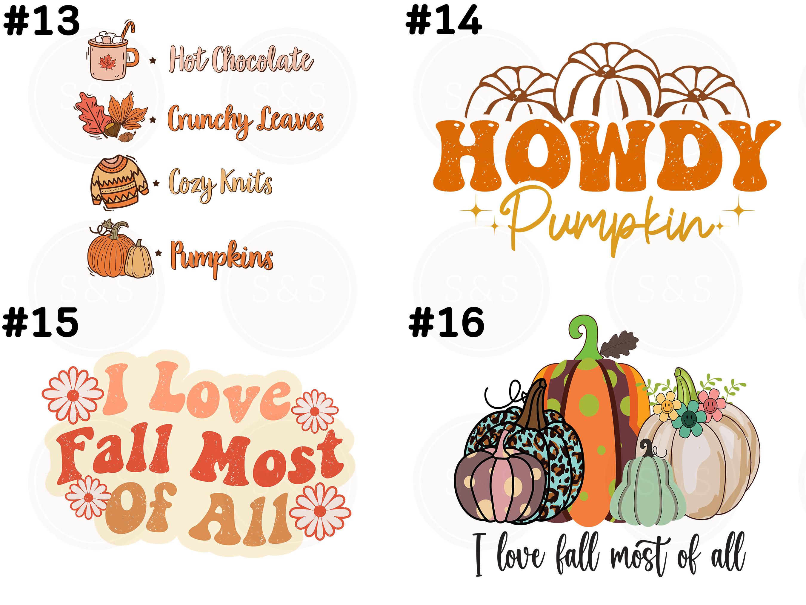 Retro Fall Sublimation Prints, Ready to Press Transfers Bundle, Groovy ...