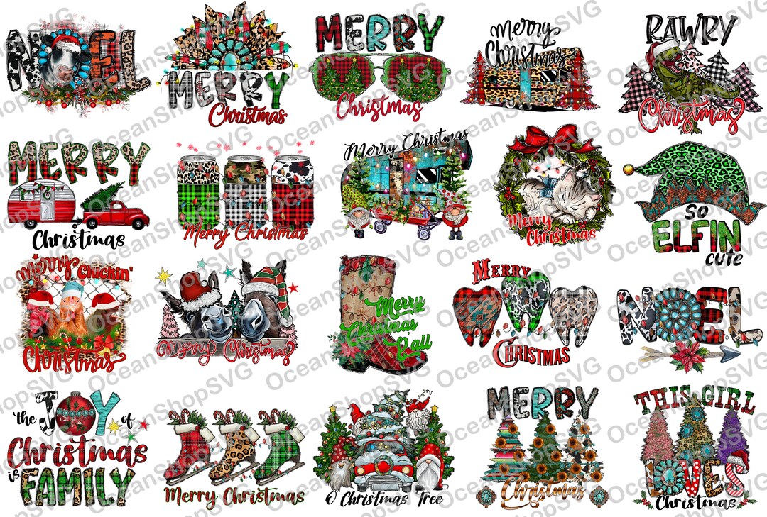 Christmas Sublimation Prints, Ready to Press Transfers, Sublimation ...