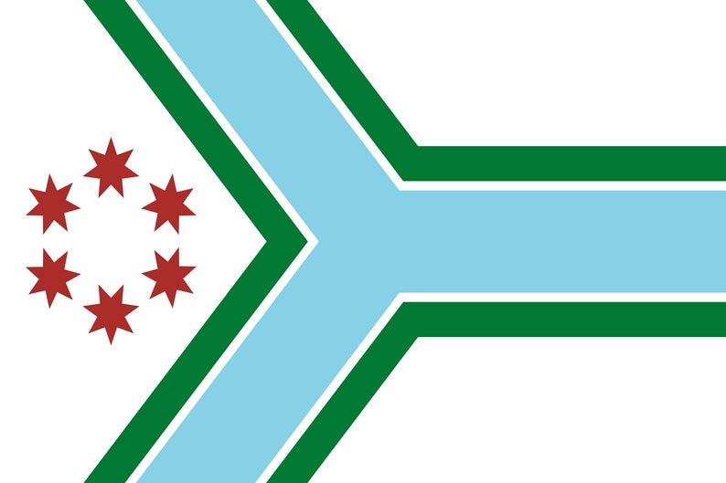 Cook County Flag, Unique Design Print, Double Seams, Bright Colours ...