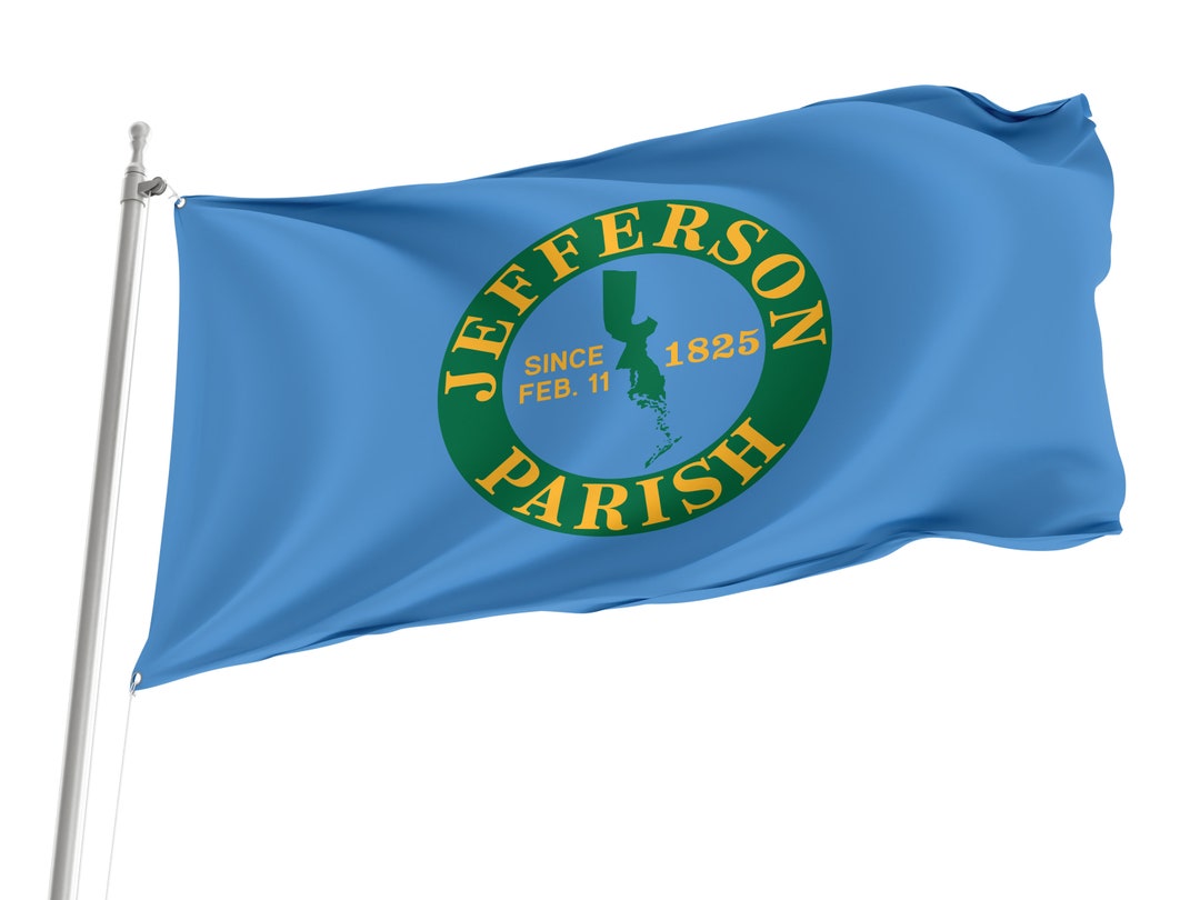 Jefferson Parish, Louisiana Flag, Unique Design Print, Double Seams ...