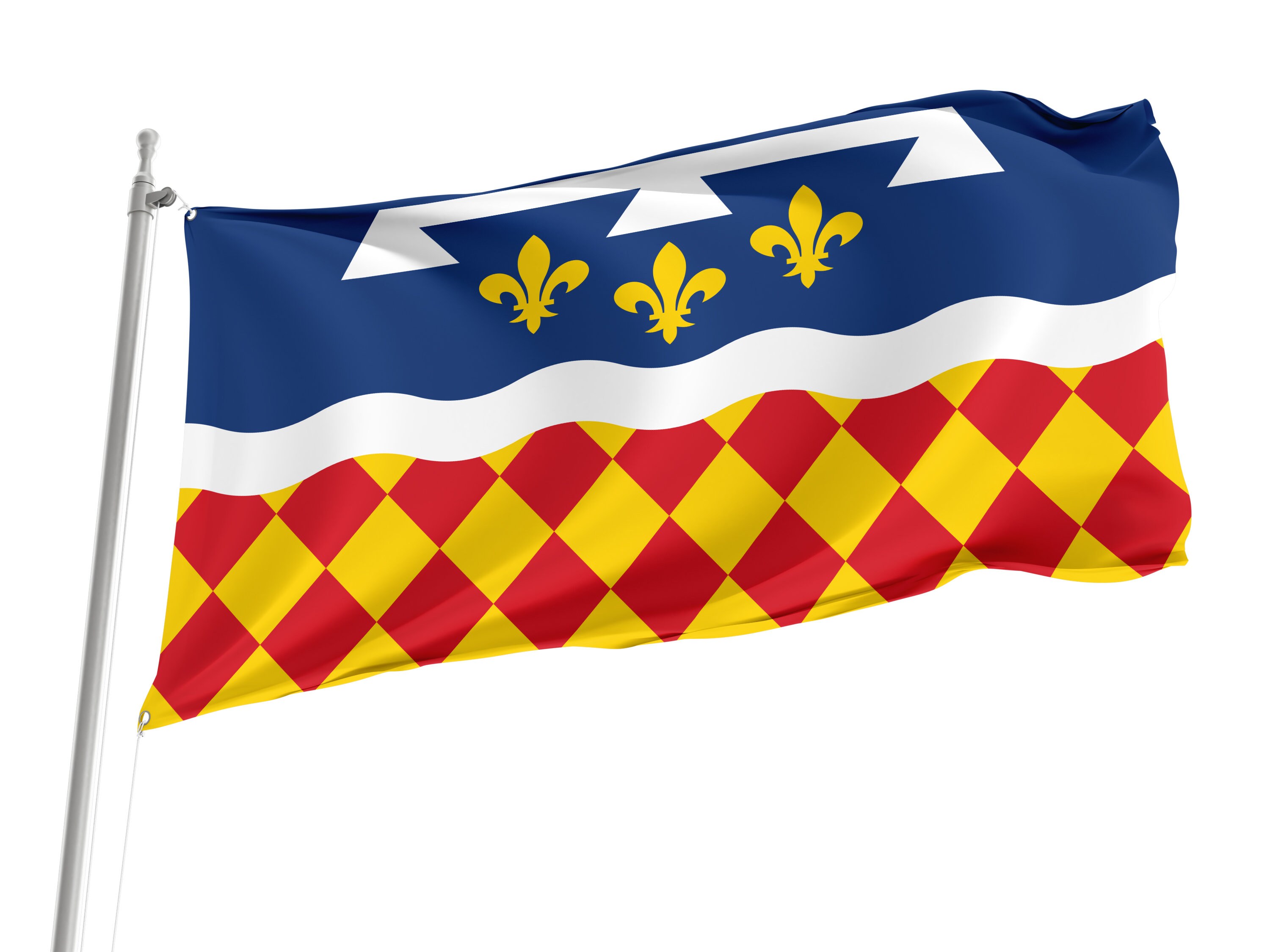 Flag of Charente Department in France With Brass Grommets, Unique ...