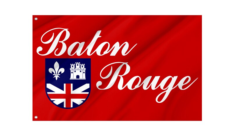 Baton Rouge, Louisiana Flag, Unique Design Print, Double Seams, Bright ...