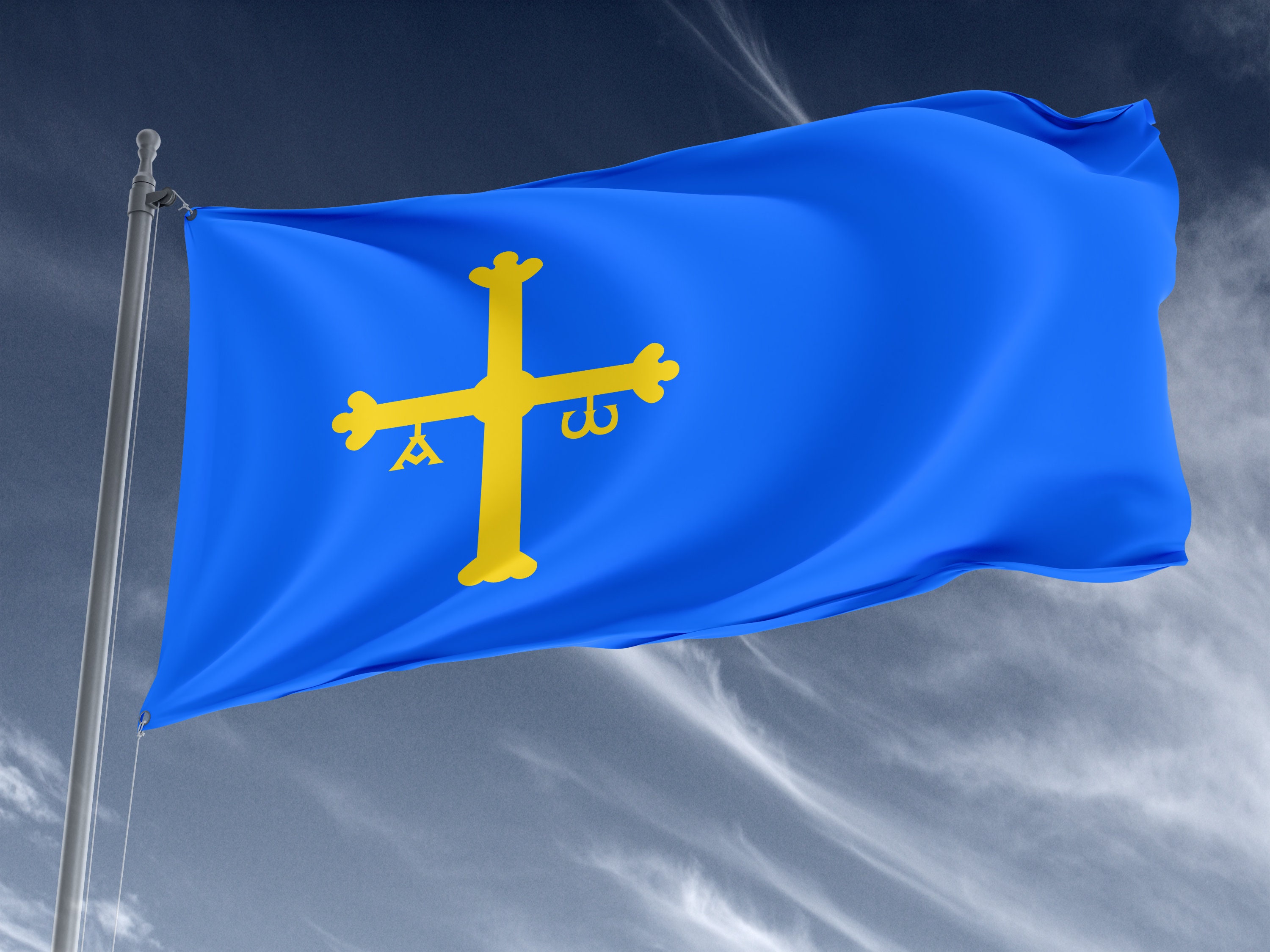 Flag of Asturias, Unique Design Print, Flags for Indoor & Outdoor Use ...