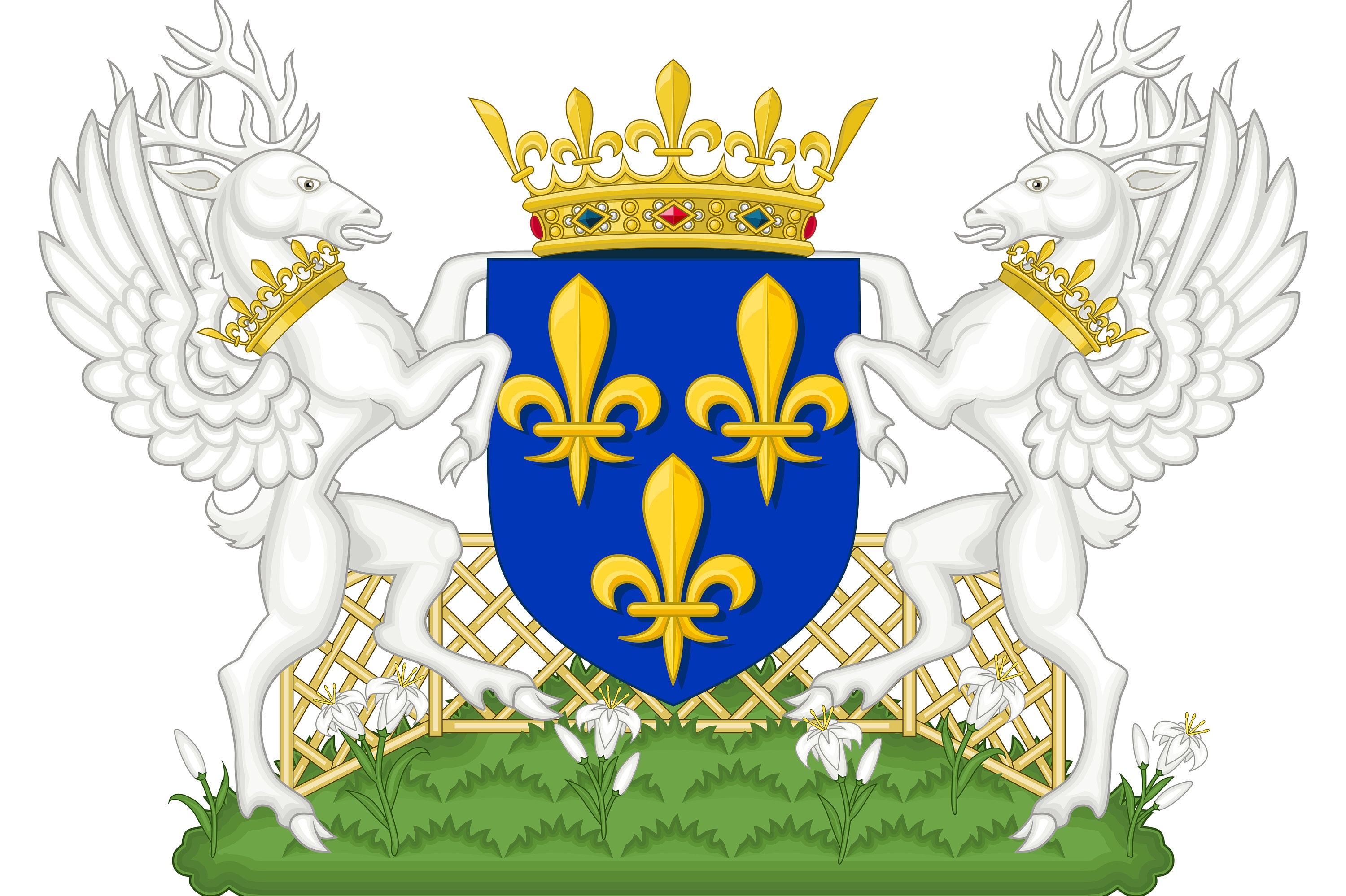 Flag Coat of Arms of the King Charles VII of France 1422-146, Unique ...