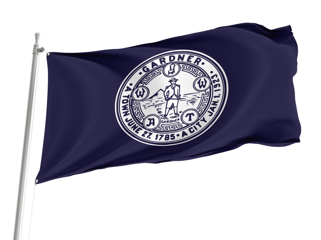Gardner, Massachusetts Flag, Unique Design Print, Double Seams, Bright ...