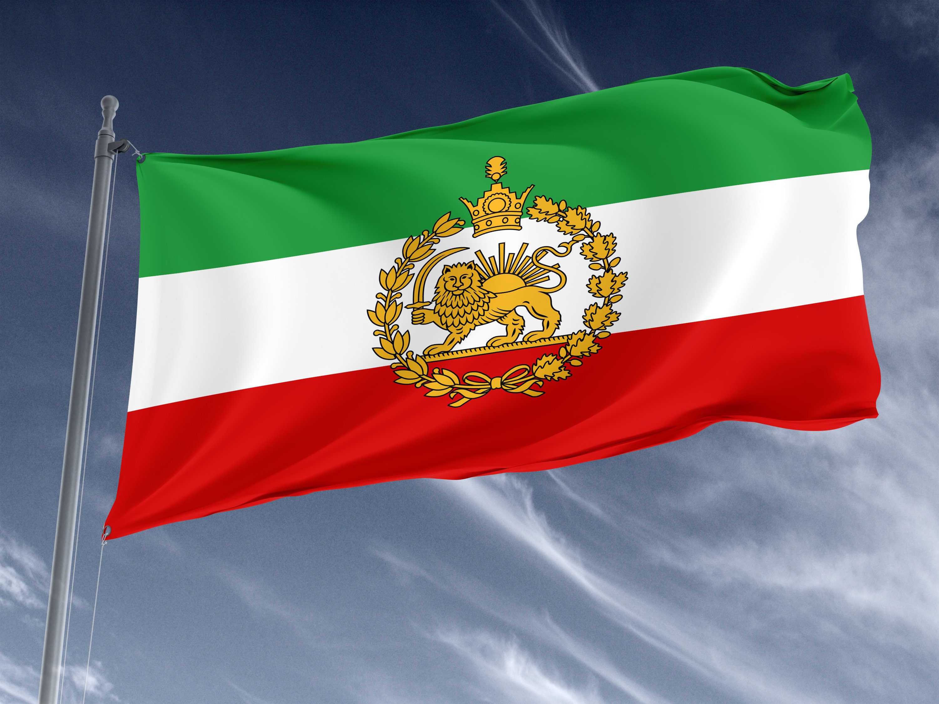Iranian Pre Revolutionary Flag: Unique Design Print (3x5ft) - Etsy
