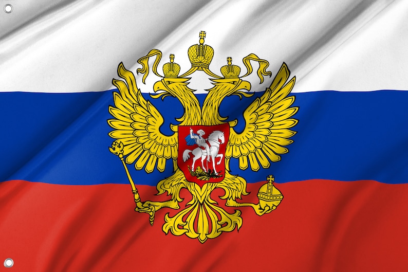 Escudo de la bandera de Rusia, banderas patrióticas, impresión de ...