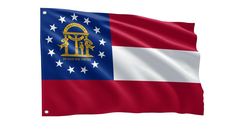 Georgia State Flag, Patriotic Flags, Unique Design Print, USA States ...