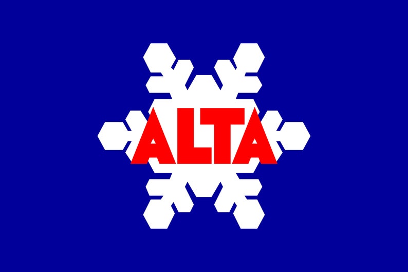 Alta, Utah Flag, Unique Design Print, Double Seams, Bright Colours ...
