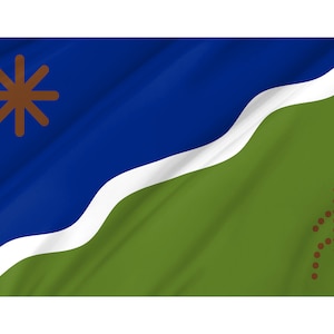 Flag of the Kawesqar Communities Located in Southern Chile, Unique ...